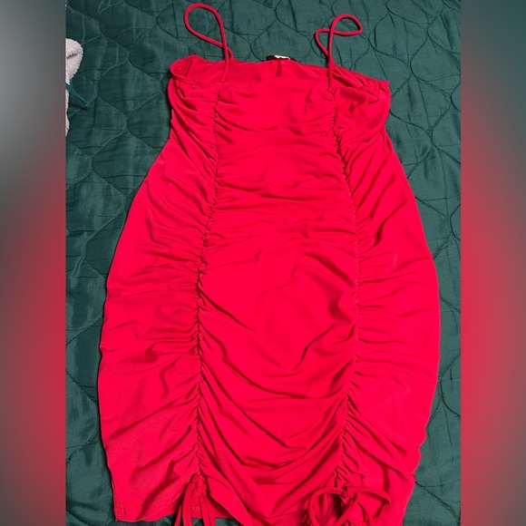 Dresses | Red Scrunch Tight Dress | Poshmark